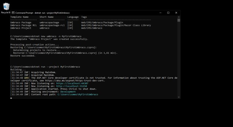 How to install Umbraco on your local computer